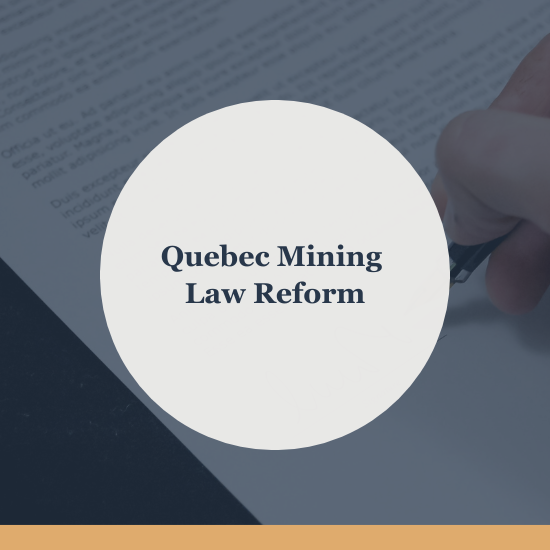 PearTree | Quebec Mining Law Reform